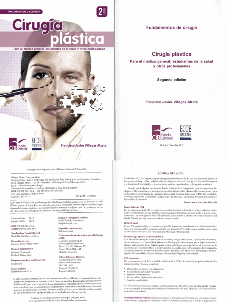 Fundamentos de Cirugía Plástica Javier Villegas Alzate 2da Edición | PDF