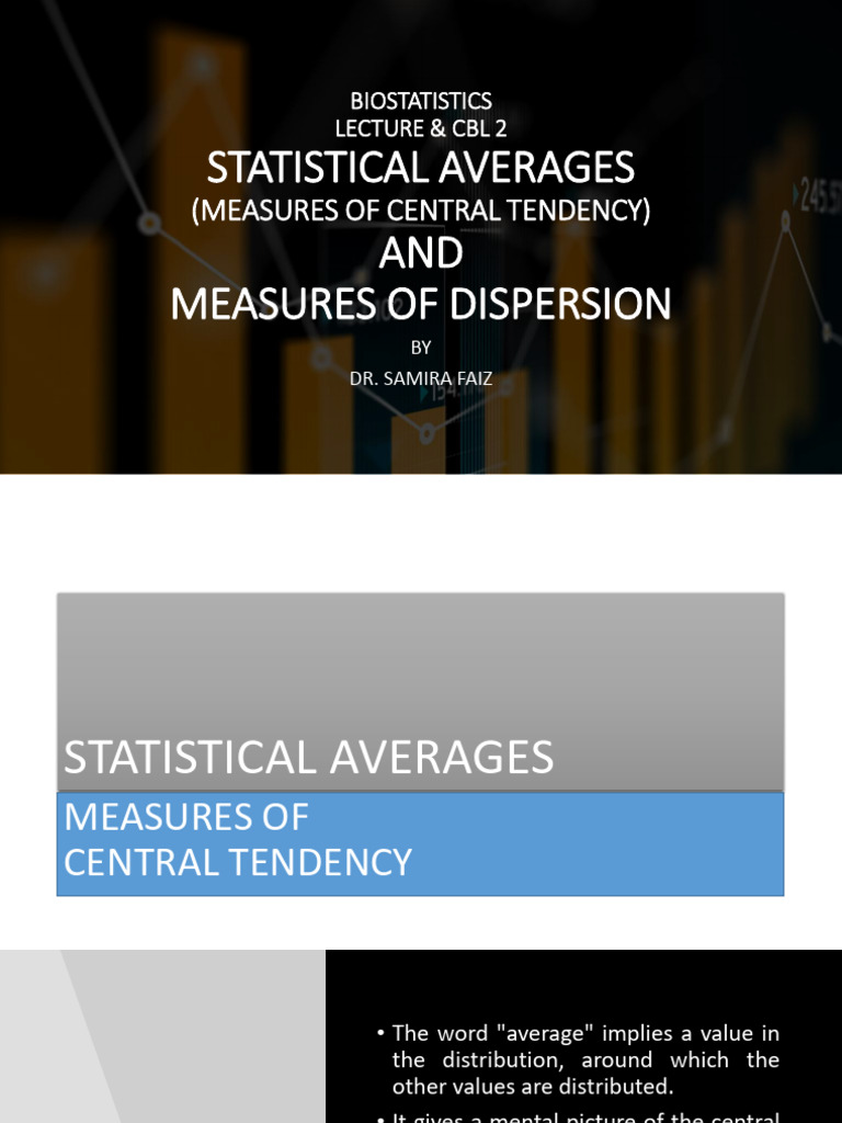 2 Central Tendency And Dispersion Sfb Pdf Variance Standard Deviation