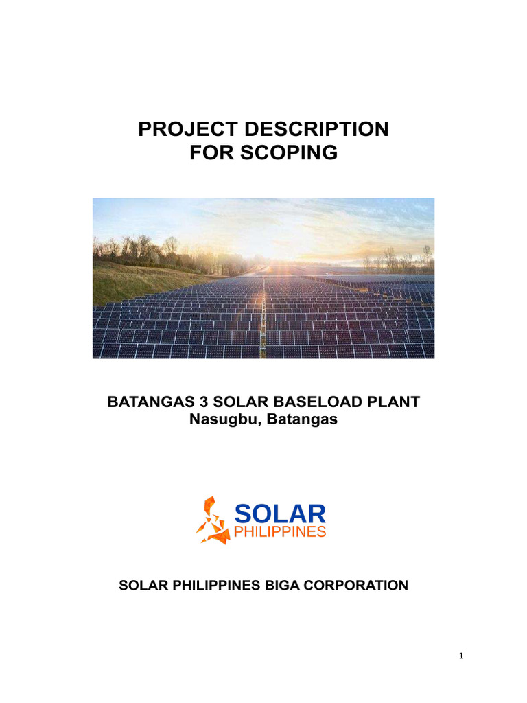 Batangas Solar Farm PDS Draft | PDF | Solar Power | Solar Cell