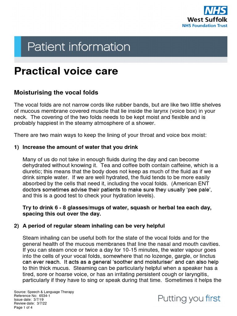 6534 1 Practical Voice Care | PDF | Human Voice | Larynx