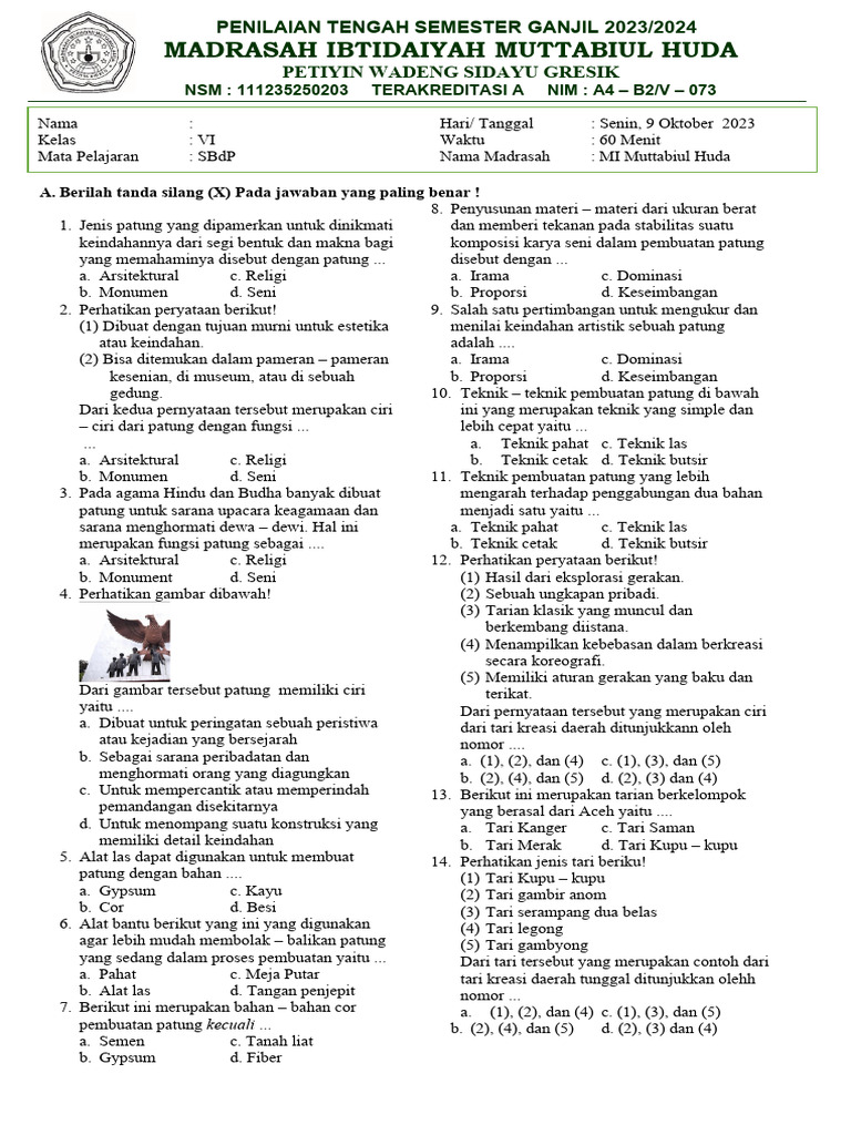 PTS SBDP 6 2023 2024 | PDF