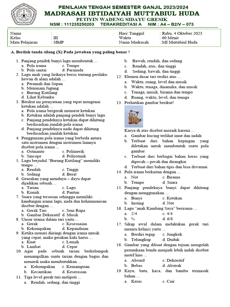 PTS SBDP 3 2023 2024 | PDF