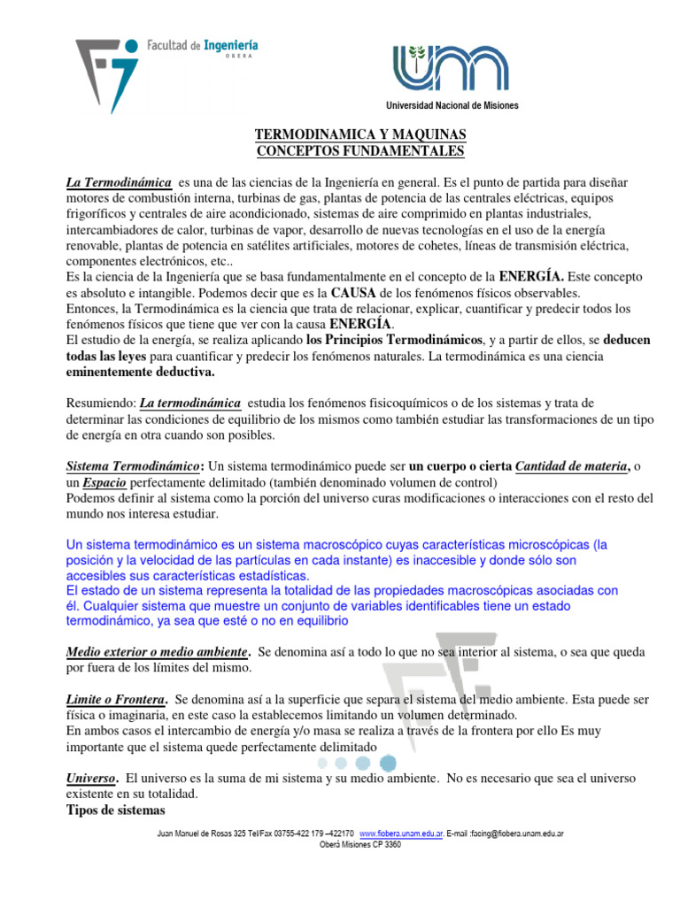 Apunte Conceptos Fundamentales | PDF | Termodinámica | Temperatura