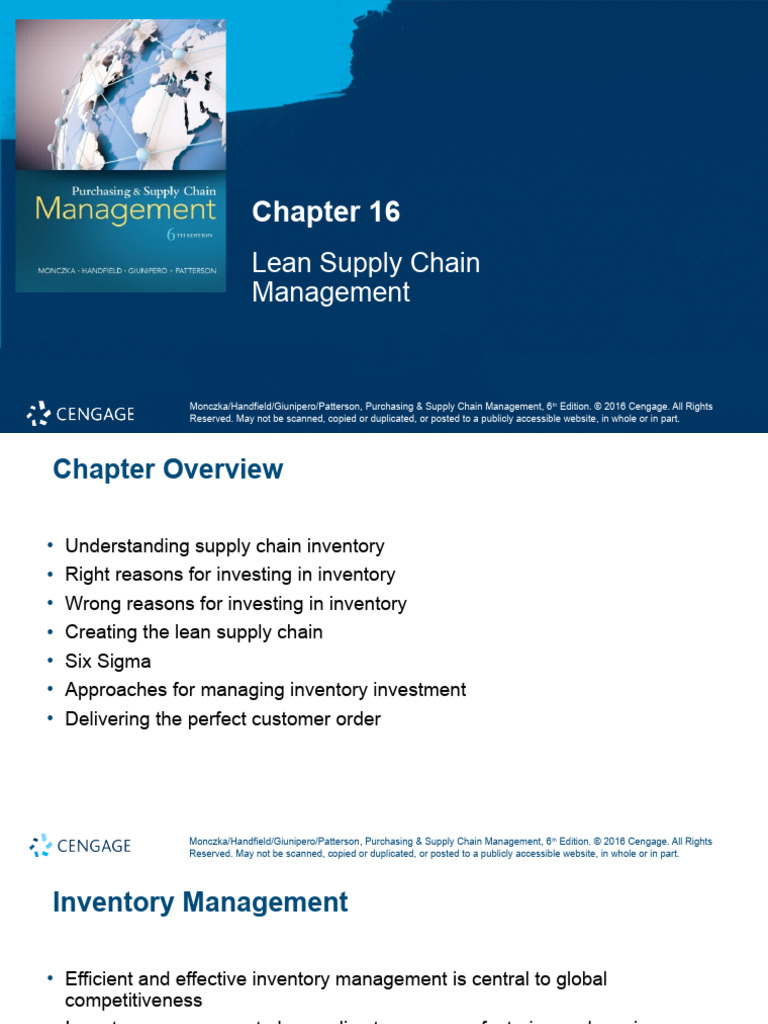 Chapter 16 Lean Supply Chain Management XXX | PDF | Lean Manufacturing | Supply Chain Management