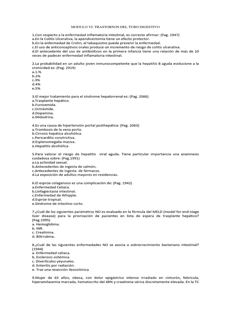 Gastroenterología2020 Sin Resp | PDF | Hepatitis | Hepatitis B