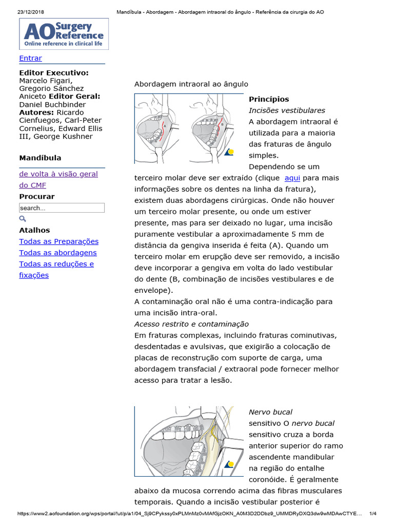 Abordagem Intraoral para Fraturas Mandibulares | PDF | Boca | Nervo