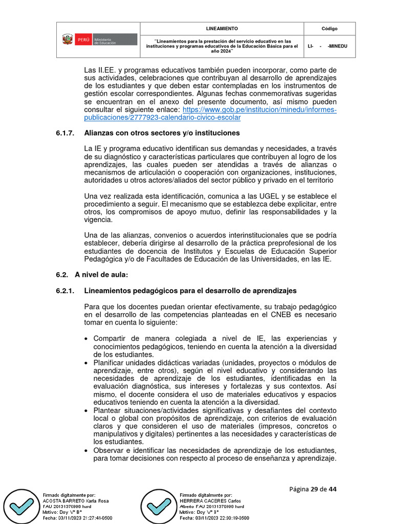 RM - 587 2023 Minedu 33 35 | PDF | Evaluación | Aprendizaje