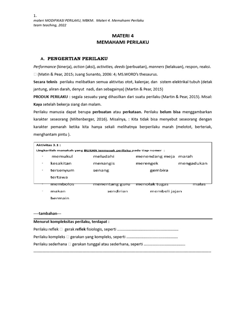 Memahami Perilaku dalam Modifikasi | PDF