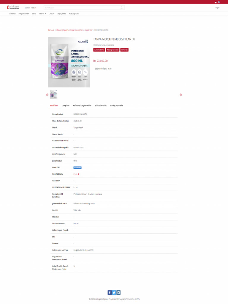 PEMBERSIH LANTAI E Katalog 5 0 | PDF