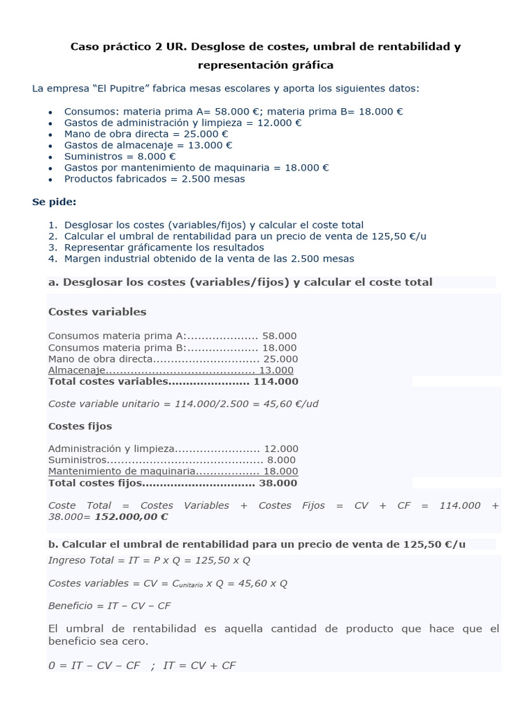 Caso Práctico 2 UR | PDF | Economias | Business