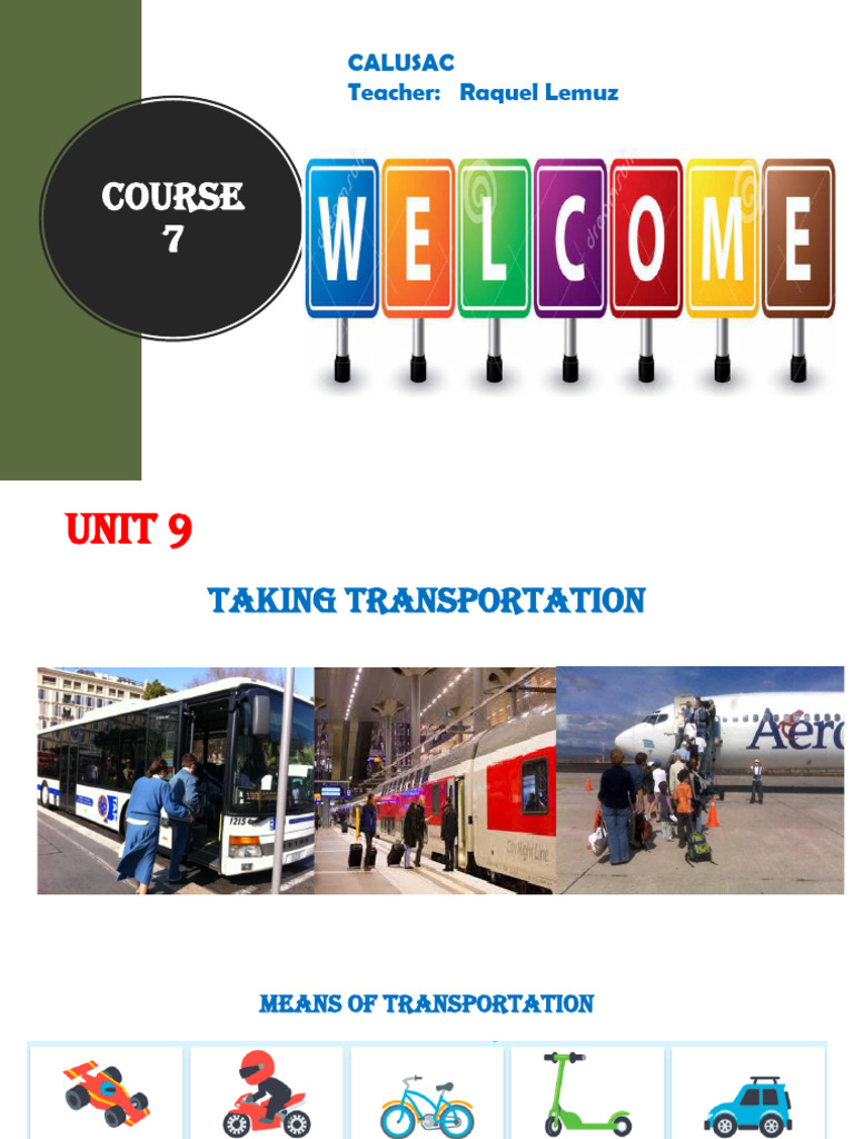 Course 7 - Unit 9 Calusac Level 7 | PDF | Transport | Aviation