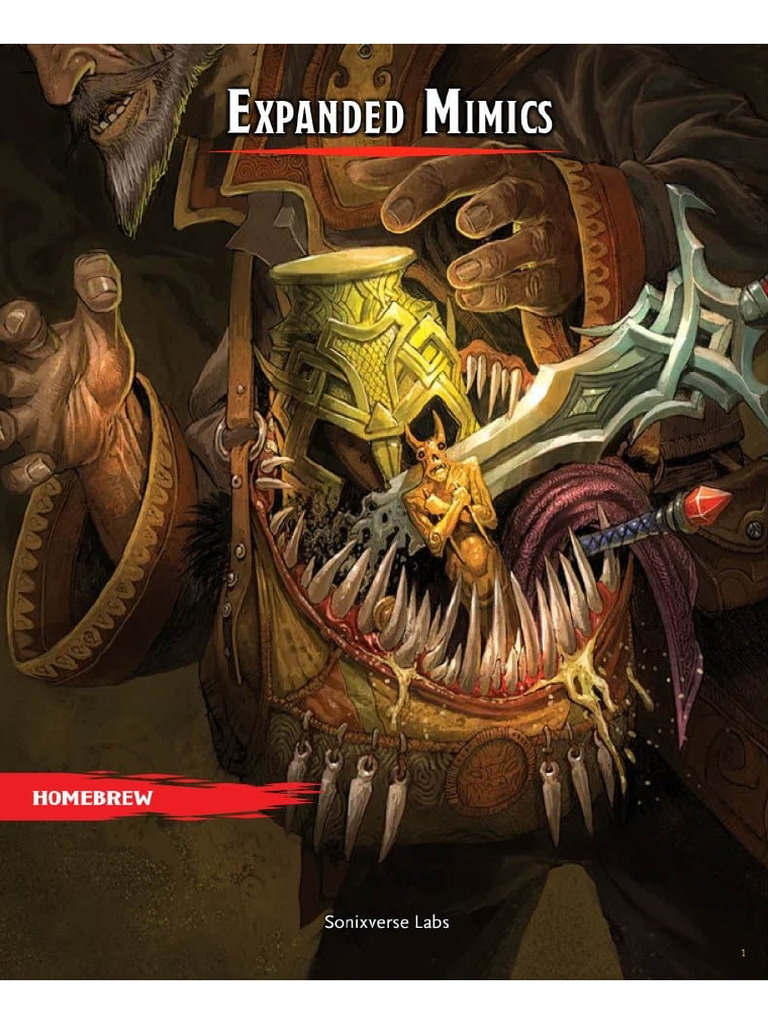D&D5e Expanded Mimics | PDF