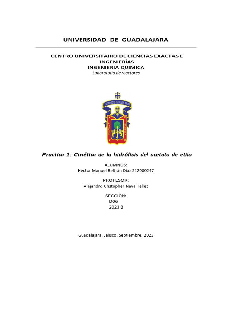 Practica 1 Lab de Reactores | PDF | Reactor Quimico | Jabón