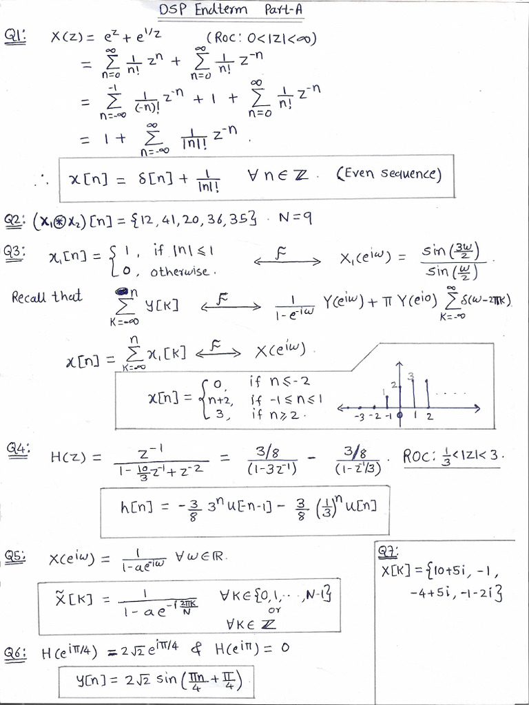 DSP Compre Answer Key | PDF
