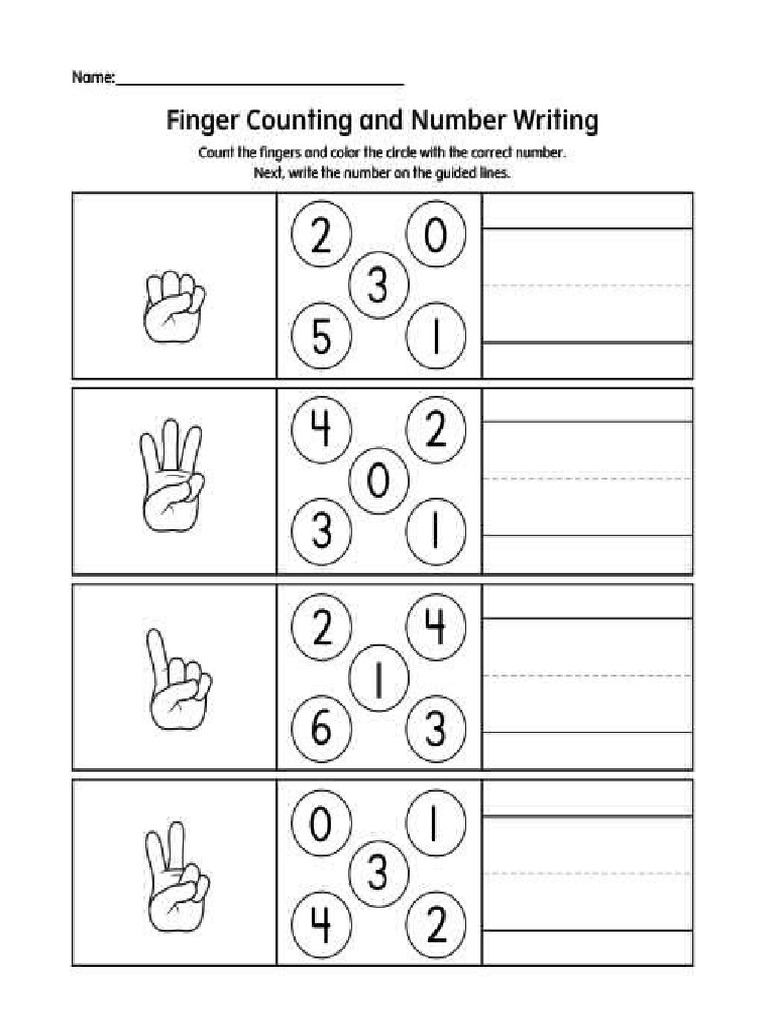 Count Finger and Number It | PDF