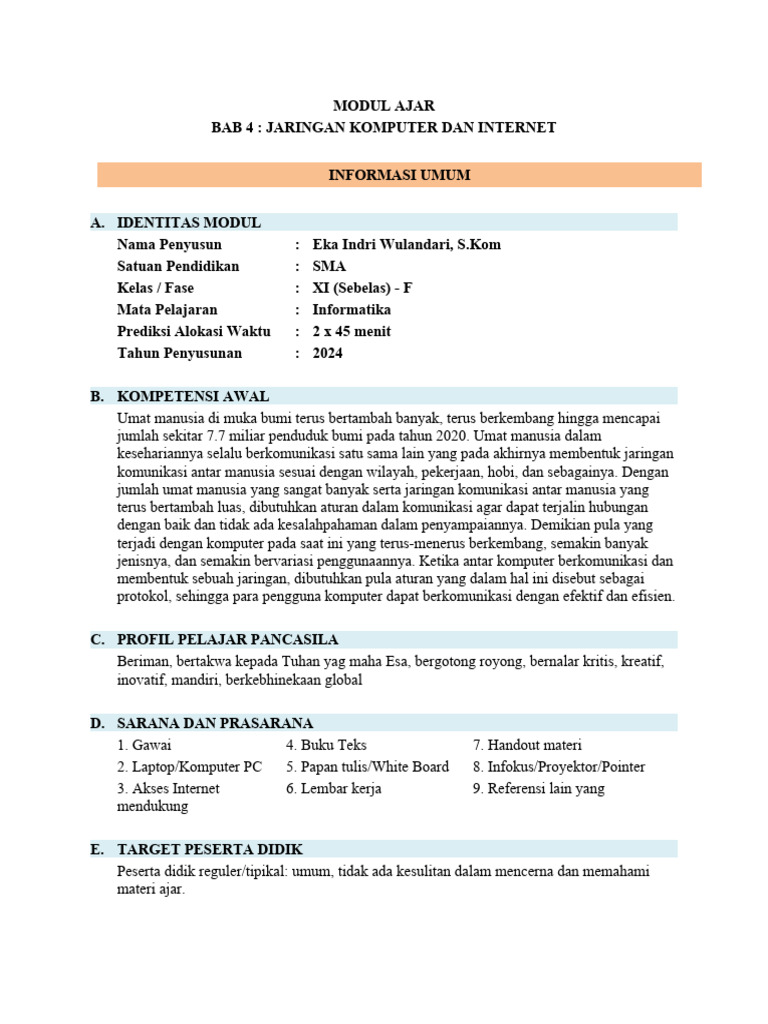 Modul Ajar Jarkom Pdf 8982