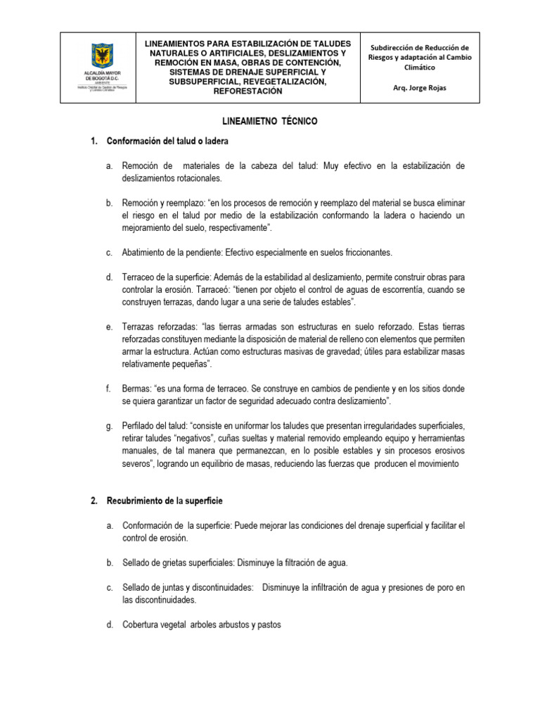 Anexo 03 - Estabilizacioun de Taludes Naturales o Artificiales | PDF ...