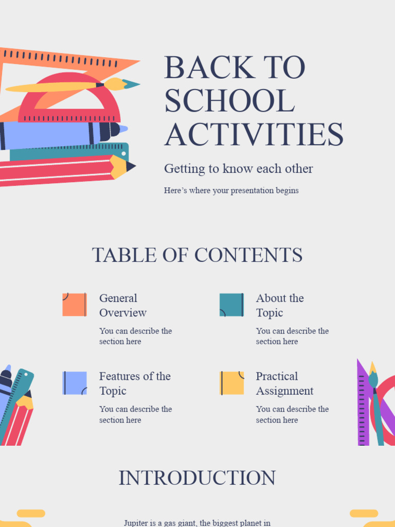 Back To School Activities - Getting To Know Each Other | PDF | Planets ...