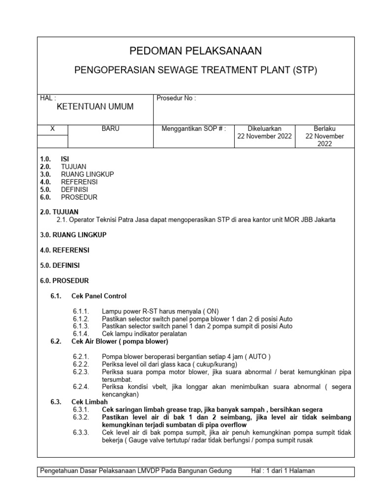Sop STP | PDF
