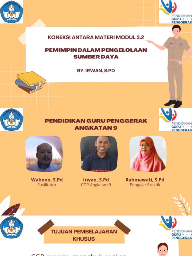 Koneksi Antara Materi Modul 3.2 Pemimpin Dalam Pengelolaan Sumber Daya | PDF