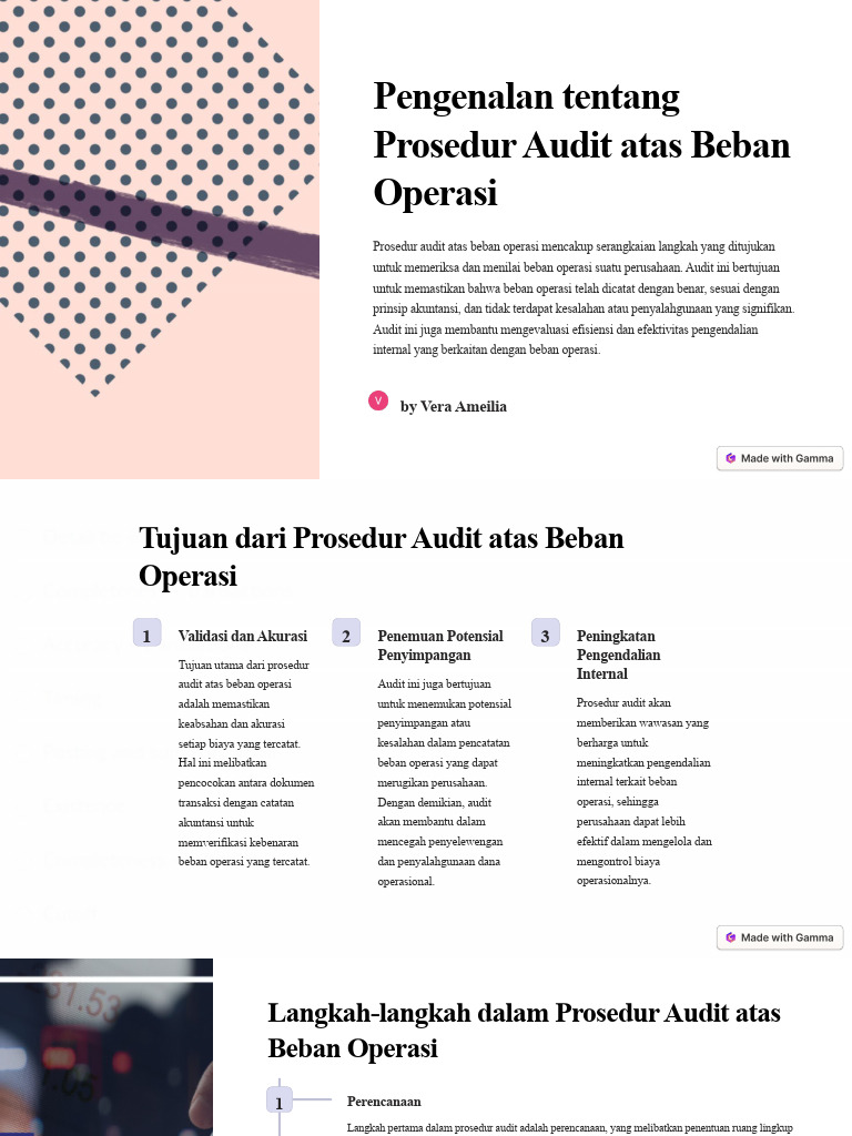 Pengenalan Tentang Prosedur Audit Atas Beban Operasi 1 | PDF | Bisnis ...
