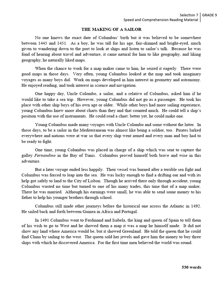 7 The Making of A Sailor | PDF | Christopher Columbus | Ships