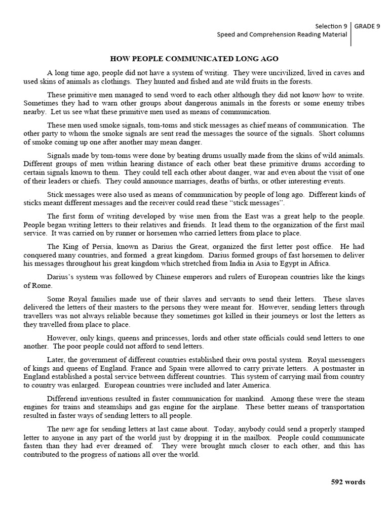 Ancient Communication Methods Explained | PDF | Mail