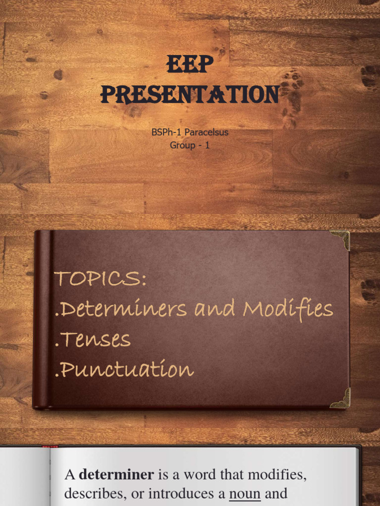 EEP Presentation | PDF | Grammatical Tense | Bracket