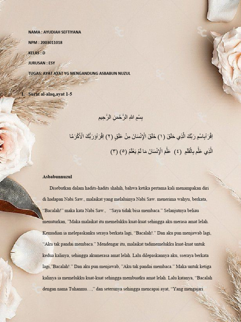 Ayu Diah Seftiyana Ulumul Quran | PDF | Agama & Spiritualitas