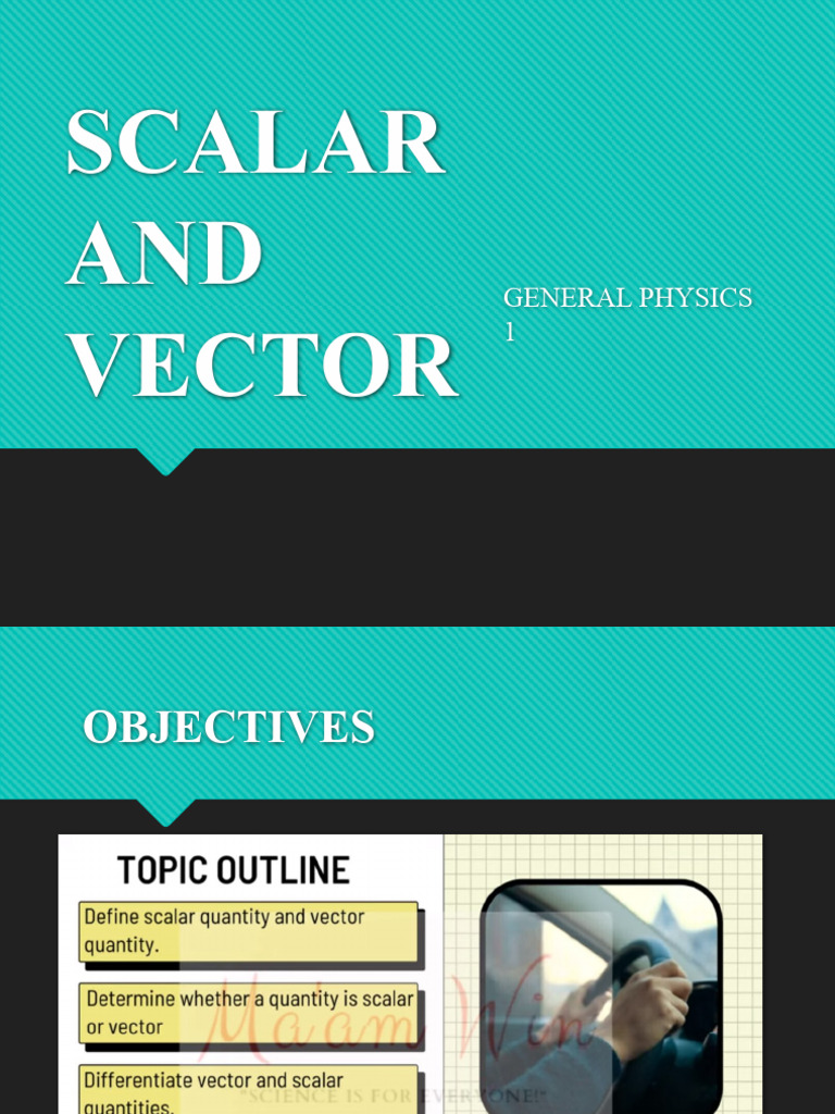 Physics 1 Scalar and Vector Fillartos Sam Santos | PDF | Euclidean Vector | Velocity