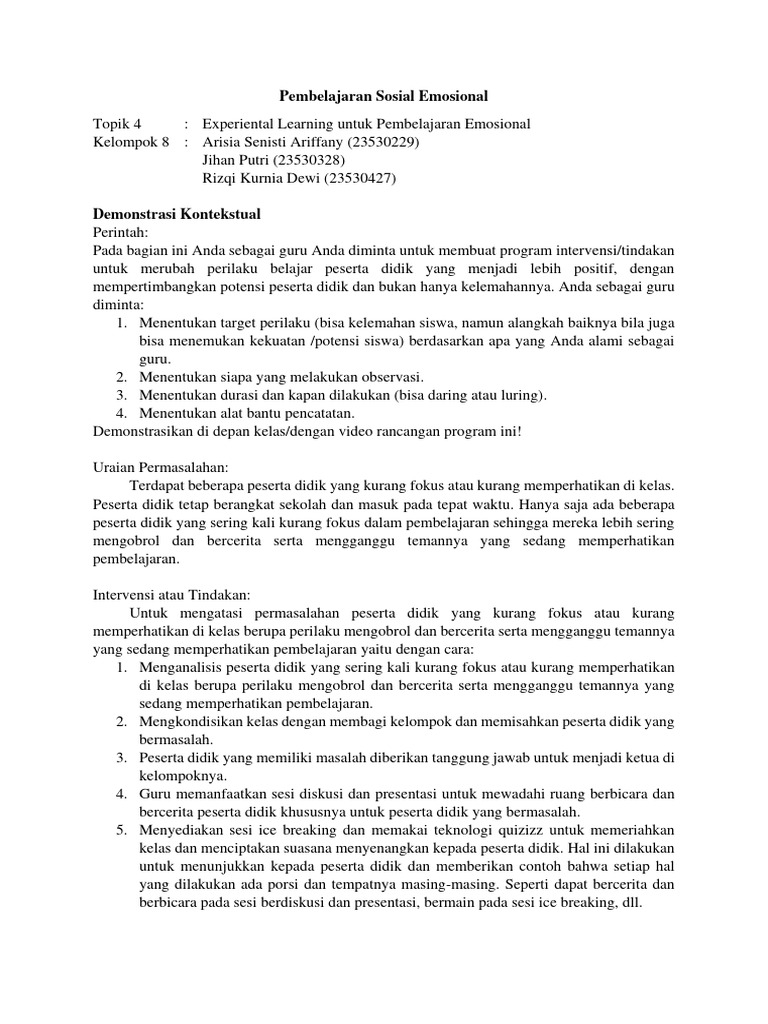 RizqiKD - 23530427 - Topik 4. Demonstrasi Kontekstual - PSE | PDF