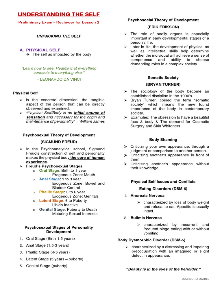 Reviewer For UTS Prelims Lesson 2 | PDF | Gender | Gender Studies