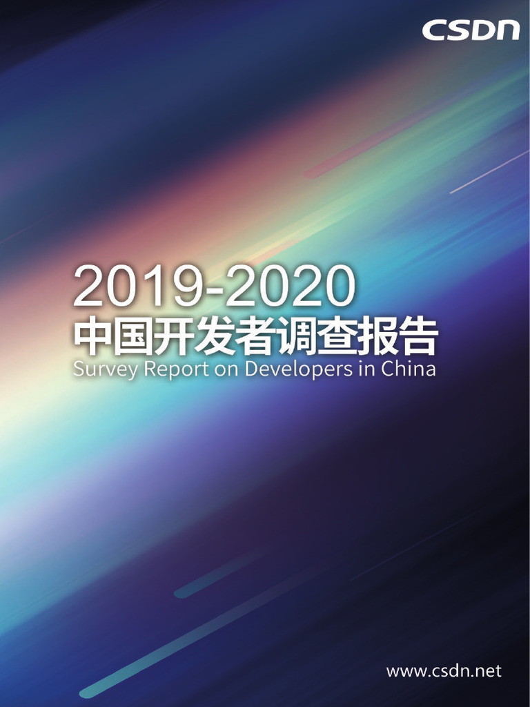 2019 2020 中国开发者调查报告完整版 Pdf 