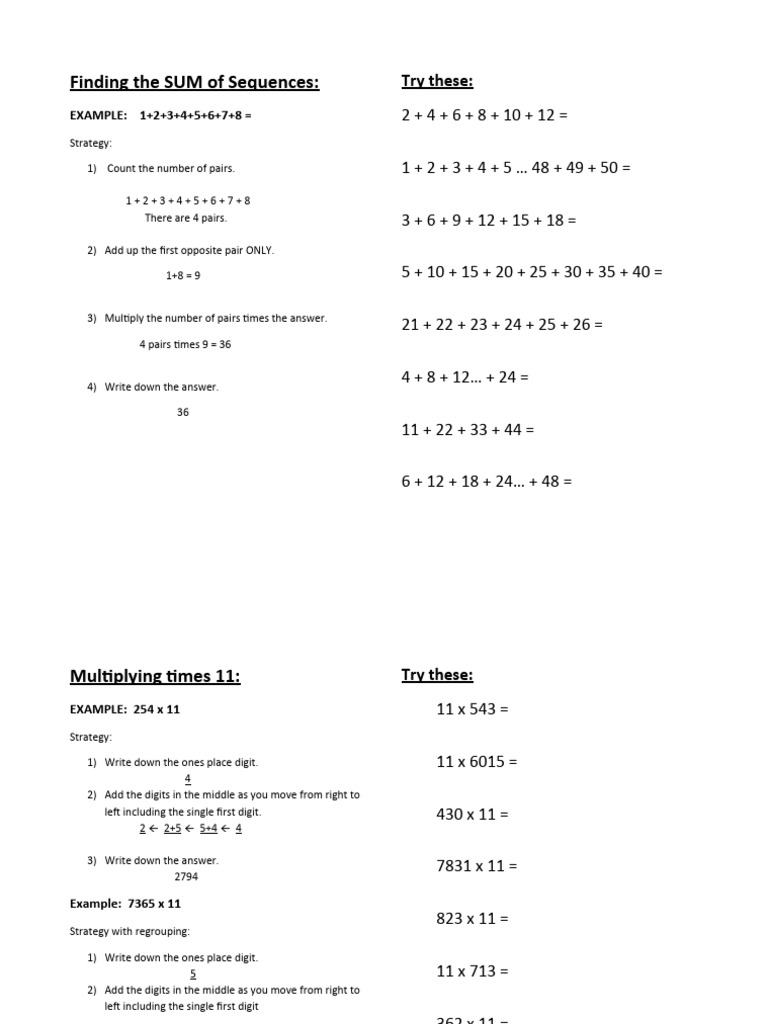 Finding The SUM of Sequences:: Try These | PDF | Numbers | Naming Conventions