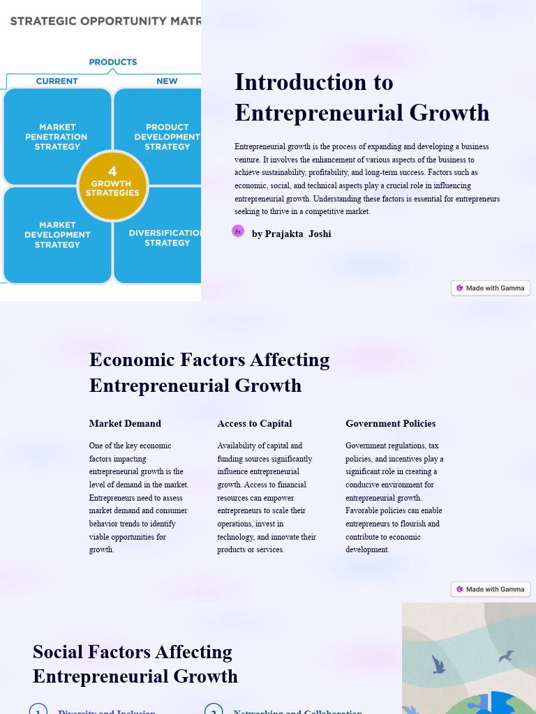 Introduction To Entrepreneurial Growth | PDF | Entrepreneurship ...