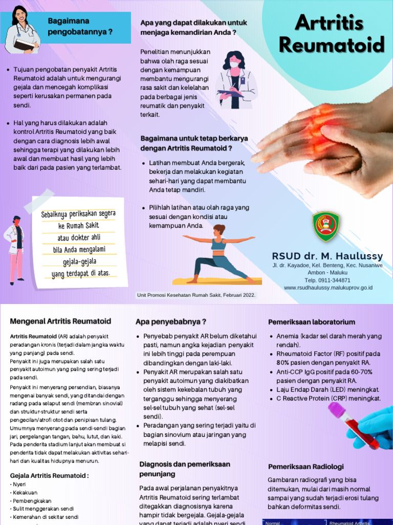 Leaflet - Artritis Reumatoid - RSUD Dr. M. Haulussy | PDF