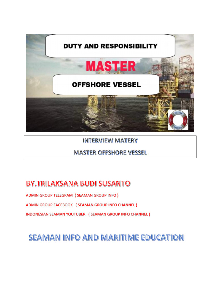 Bahan Interview - Master Offshore | PDF | Ships | Water Transport