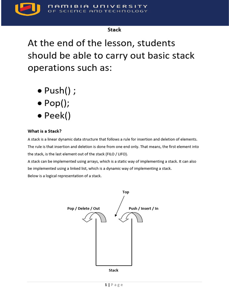 Dsa521s Stack 2 | PDF | Applied Mathematics | Computer Programming
