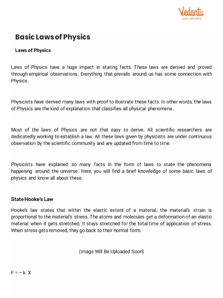 Basic Laws of Physics | PDF