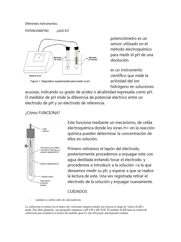 Anteproyecto BCT 1 Equipos de Laboratorio | PDF | Ph | Solución tampón