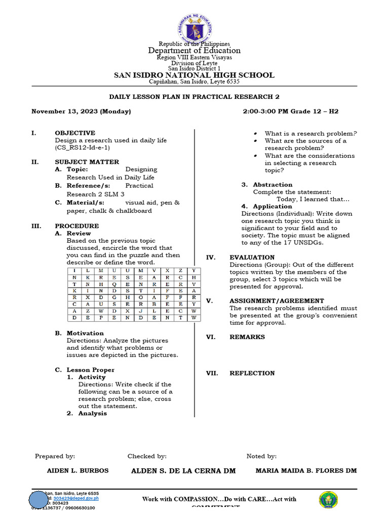 PR2 Lesson Plan | PDF | Lesson Plan | Intelligence