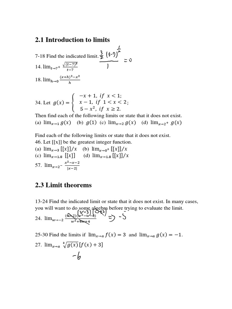 Varberg CH 2 Limits | PDF | Mathematics | Mathematical Analysis