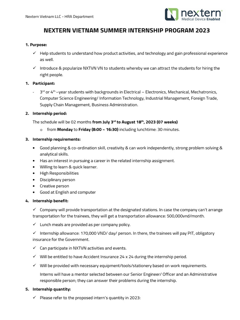 Engineering Internship Program | PDF | Engineering | Internship
