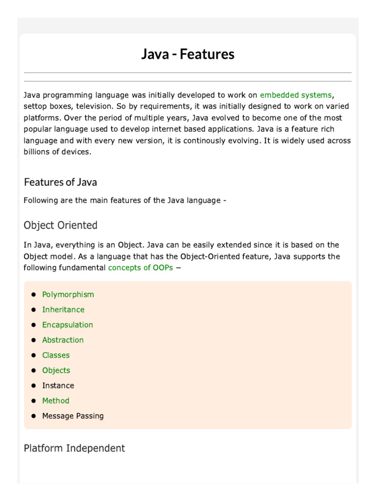 2java - Features | PDF 2java - Features | PDF