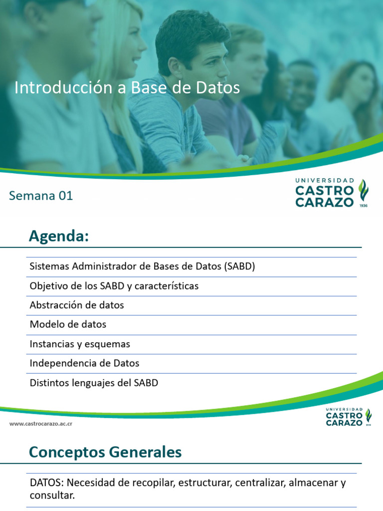 Semana01 - Introducción A Base de Datos | PDF | Bases de datos | Usuario (informática)
