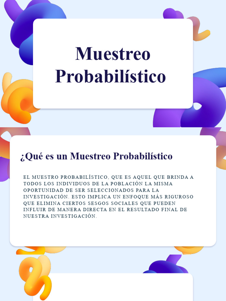 Muestreo Probabilistico | PDF | Muestreo (Estadísticas) | Estadísticas