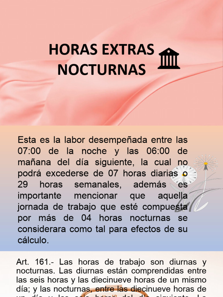 Cálculo de horas extras nocturnas en El Salvador | PDF | Tiempo de ...