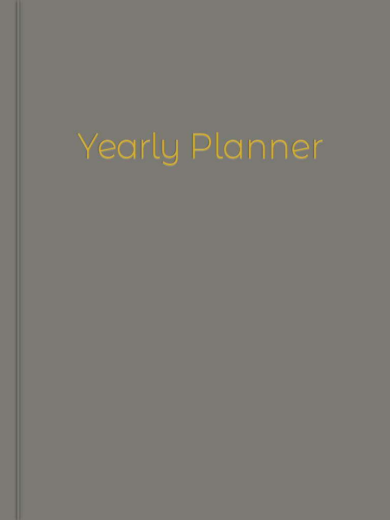 No2 Blank Yearly Planner | PDF