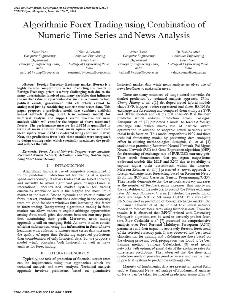 Algorithmic Forex Trading Using Combination of Numeric Time Series and ...