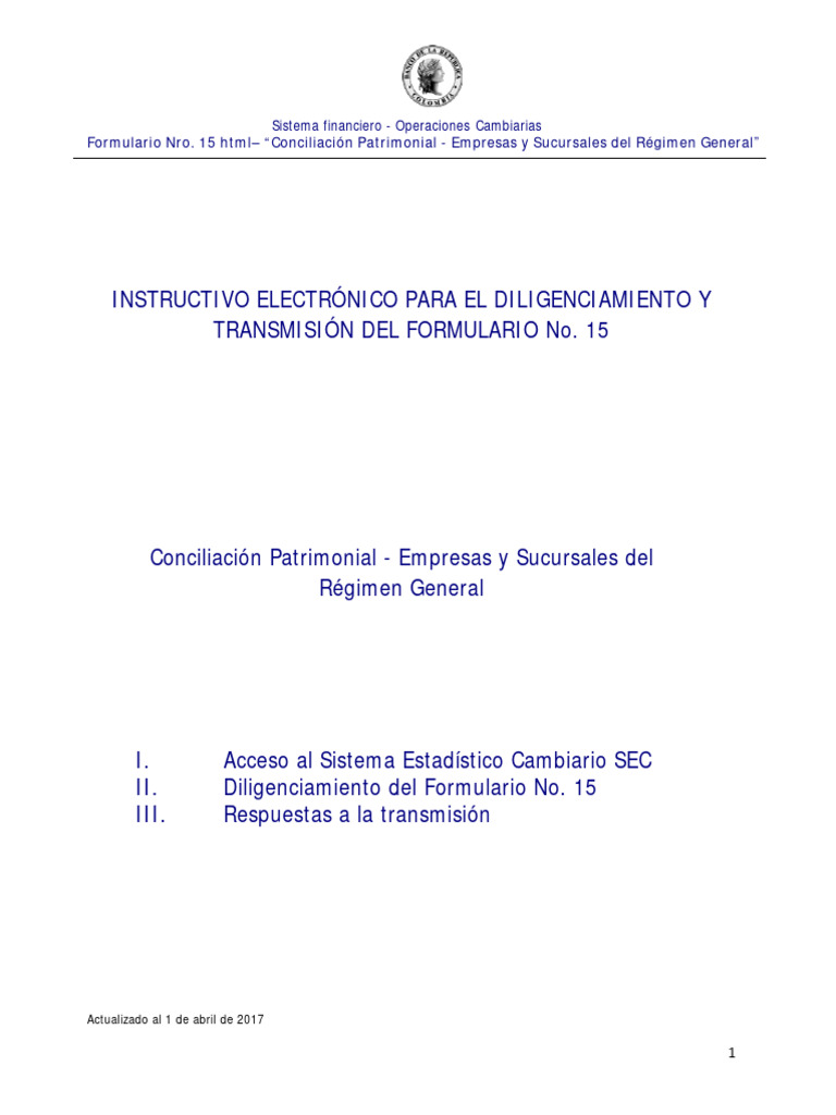 Instructivo Electronico Formulario 15 | PDF | HTML | Archivo de computadora